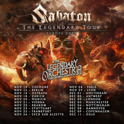 Sabaton komt met een legendarische tour - White Room Reviews